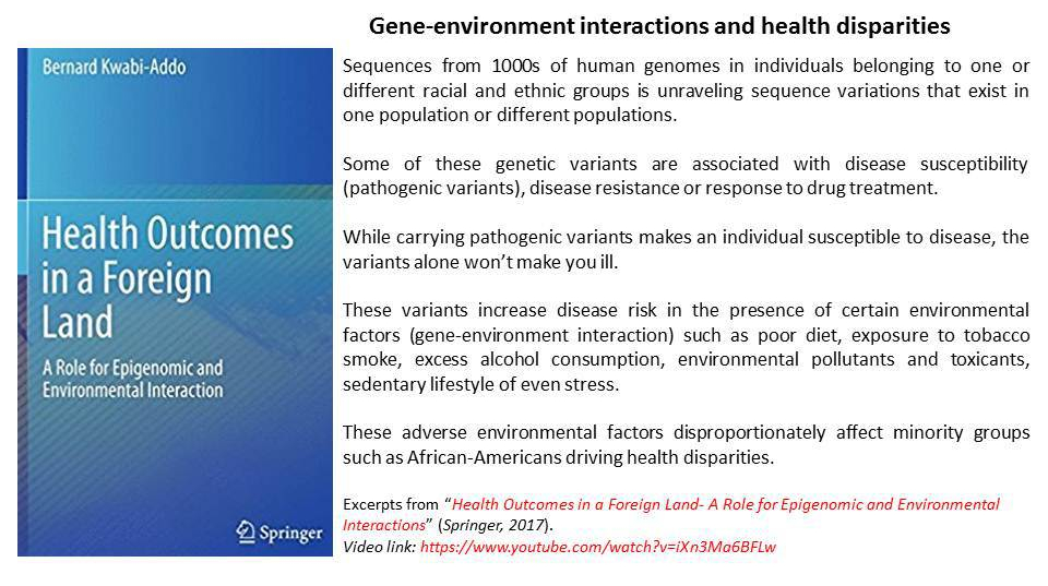 Gene-environment interactions and health disparities | Epigenovix ...