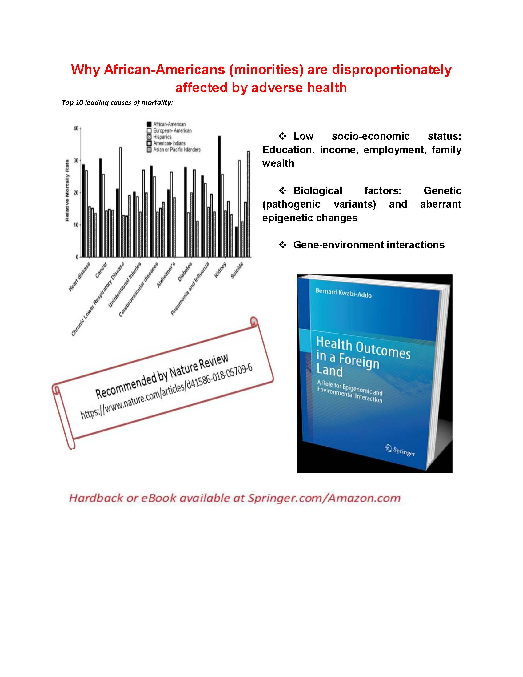 Why Minorities disproportionately affected by adverse health ...